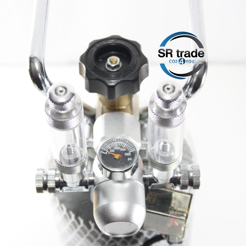 CO2 regulator med manometer og magnetventil – SR trade